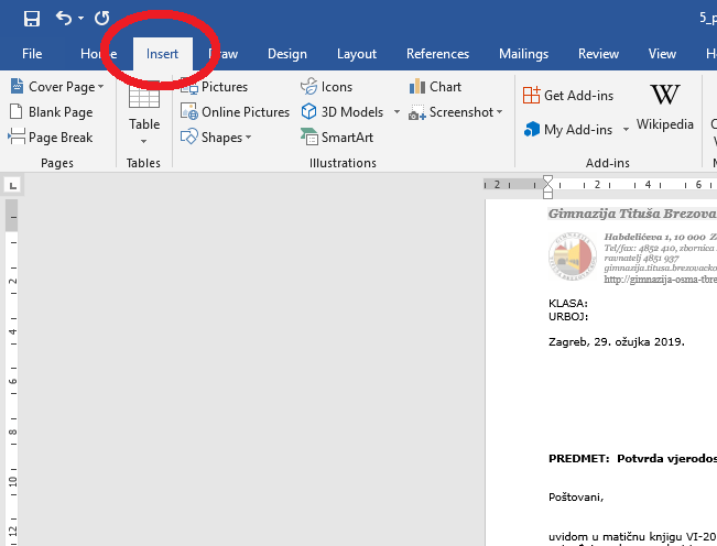 Elektronički potpis | Tajnik škole